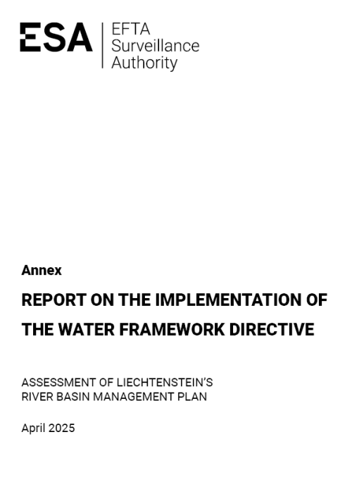 Report On The Implementation Of The Water Framework Directive Assessment Of Liechtensteins